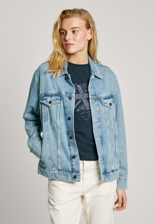 Pepe Jeans REGULAR - Farkkutakki - denim/beige - Zalando.fi