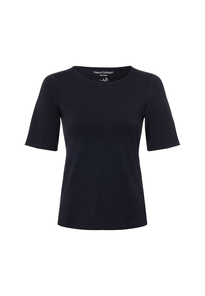 Franco Callegari Basic T-shirt - marine/mottled dark blue - Zalando