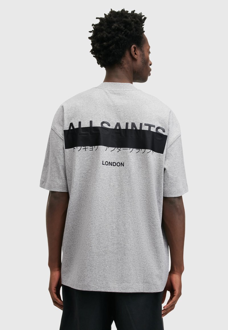 AllSaints REDACT SS CREW - T-Shirt print - grey marl/grau - Zalando.de