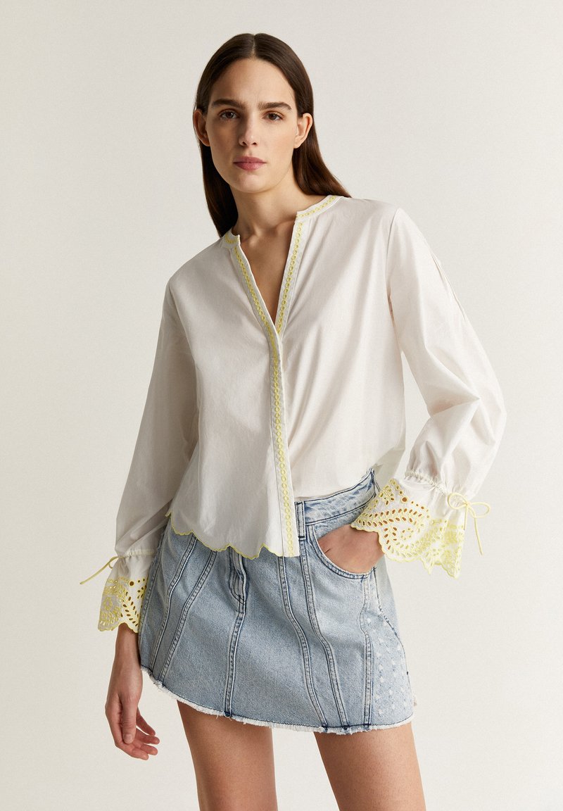 Scalpers PIN TACK - Bluse - yellow/beige - Zalando