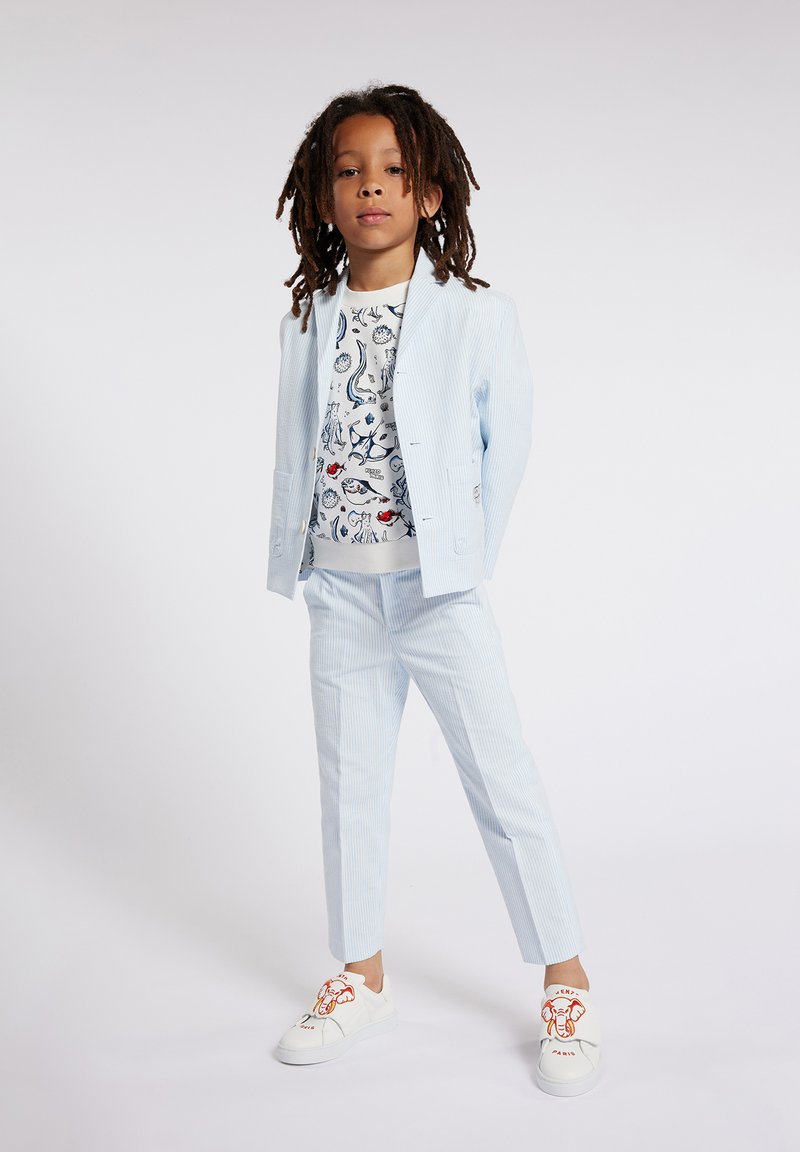 KENZO kids STRIPED WITH PATCH - Pantalon classique - rice/bleu - ZALANDO.FR