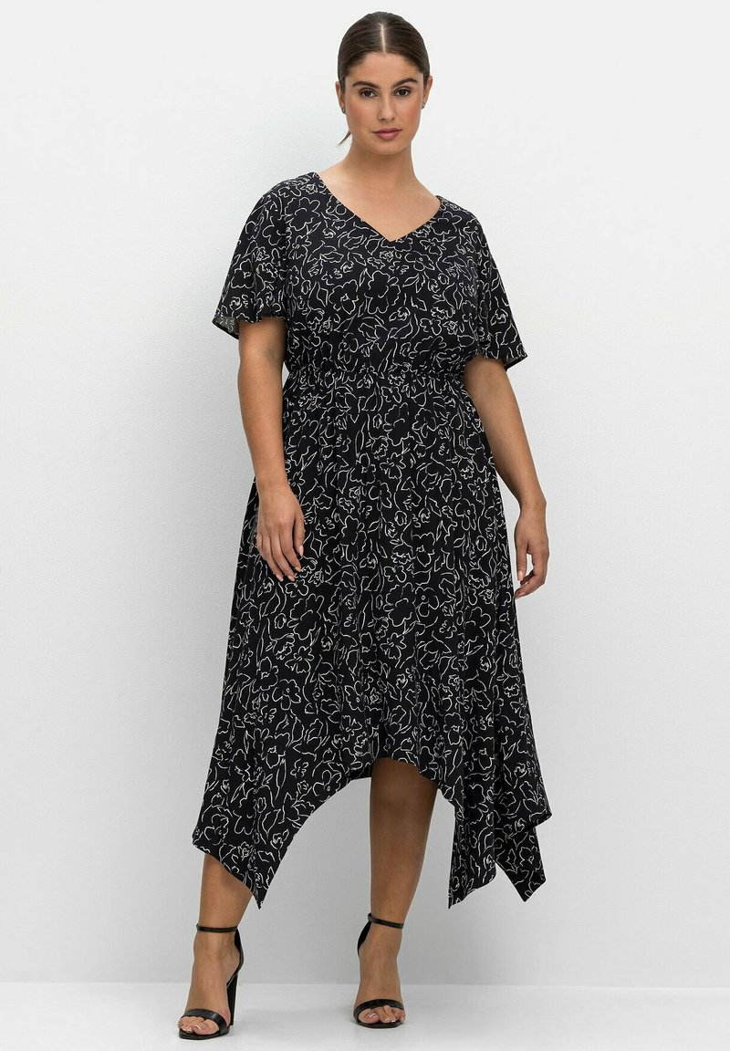 Sheego Freizeitkleid - schwarz gemustert/schwarz - Zalando.de