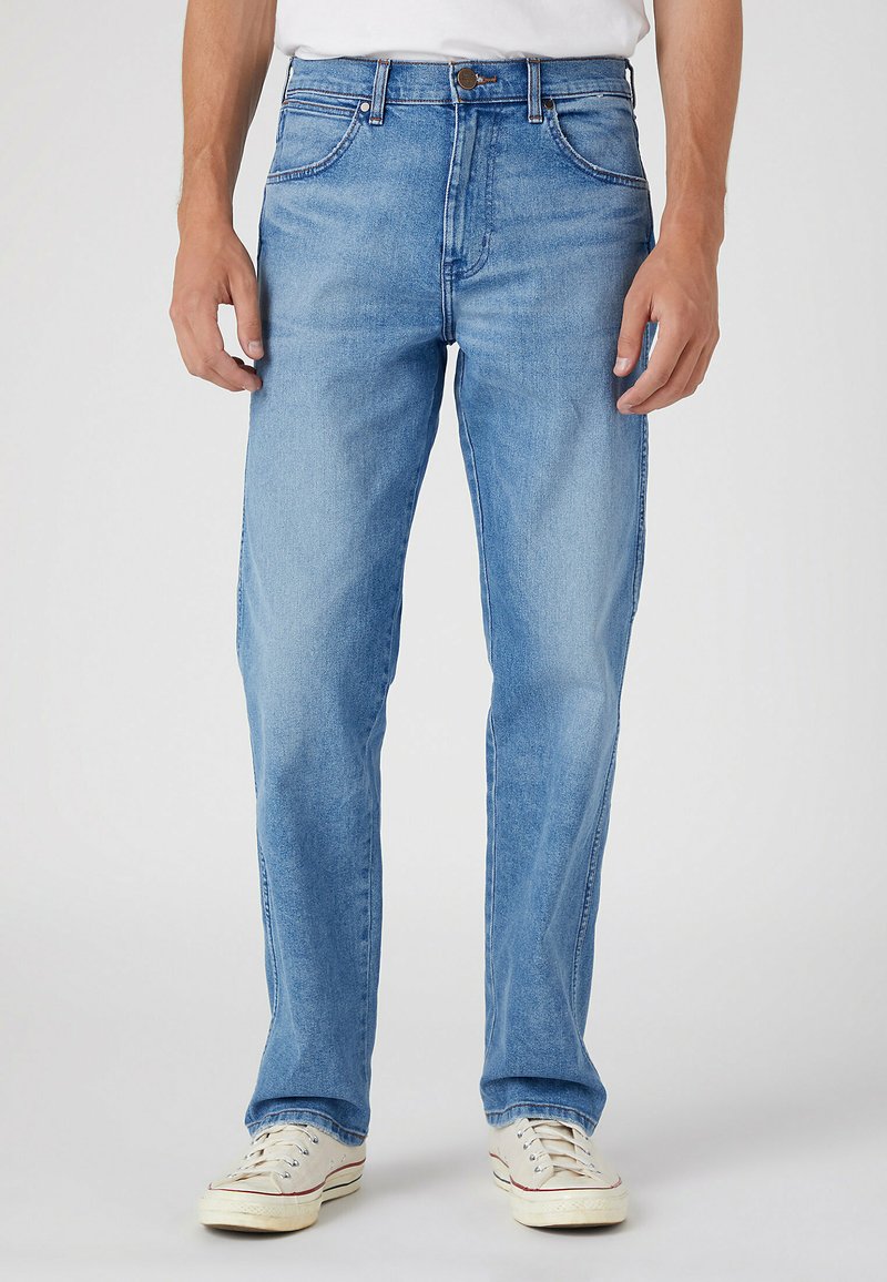 Wrangler FRONTIER - Jeans straight leg - cool twist/ljusblå denim ...