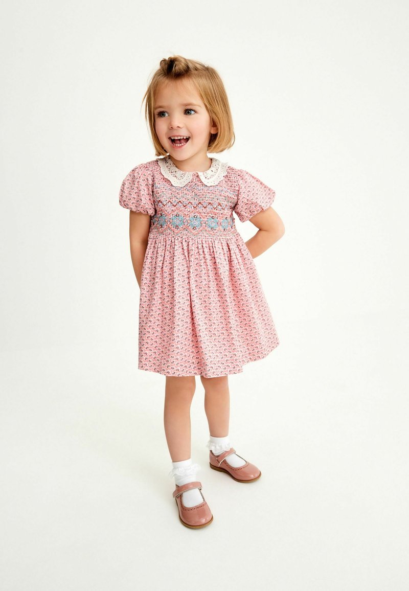 Next COLLAR SHIRRED 3MTHS-8YRS - Hverdagskjole - pink - Zalando.dk