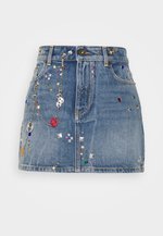 Paco Rabanne JUPE - Denim skirt - denim stone/blue denim - Zalando.ie