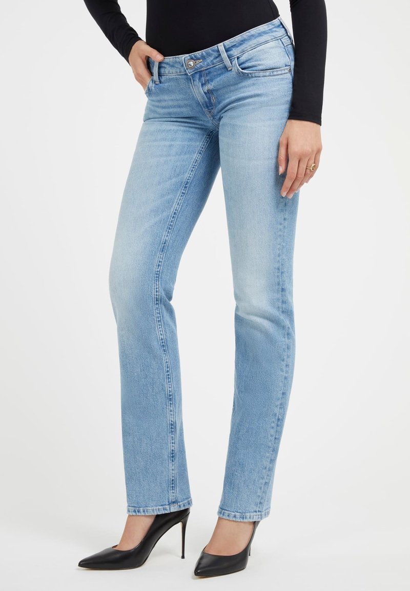 Guess Jeans Straight Leg Himmelblau Hellblau Zalando At