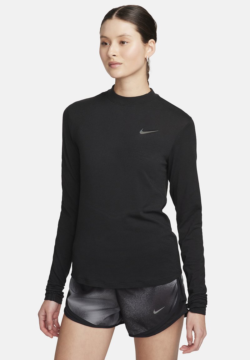 Nike Performance DRI-FIT MOCK-NECK LONG-SLEEVE RUNNING SWIFT ...