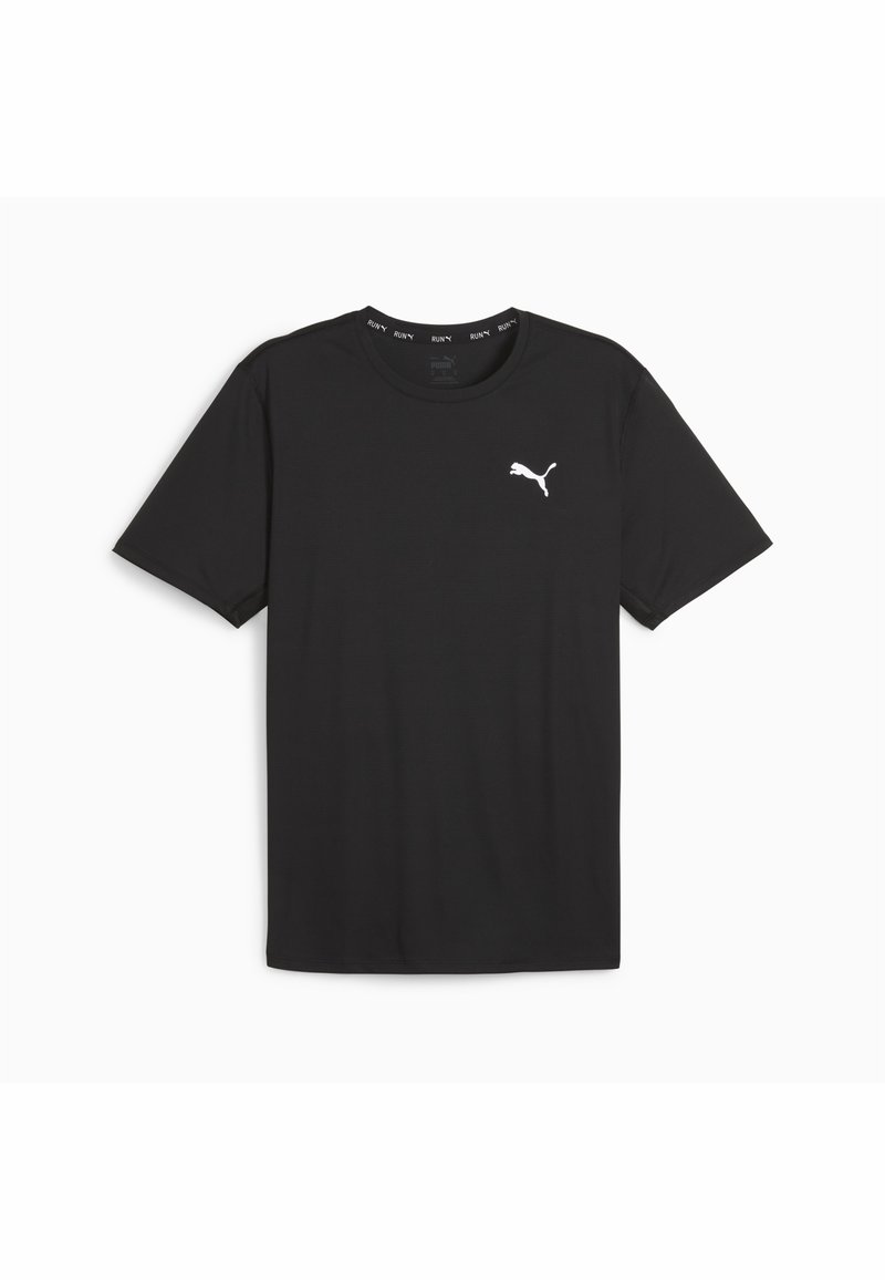 Puma RUN FAVORITE VELOCITY TEE - Sports T-shirts - puma black/sort ...