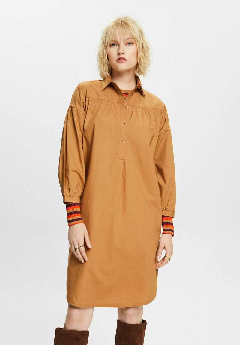 Esprit Collection Blousejurk - caramel/cognac - Zalando.nl