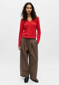 Object V-AUSSCHNITT - Cardigan - poinsettia/coral - Zalando.co.uk