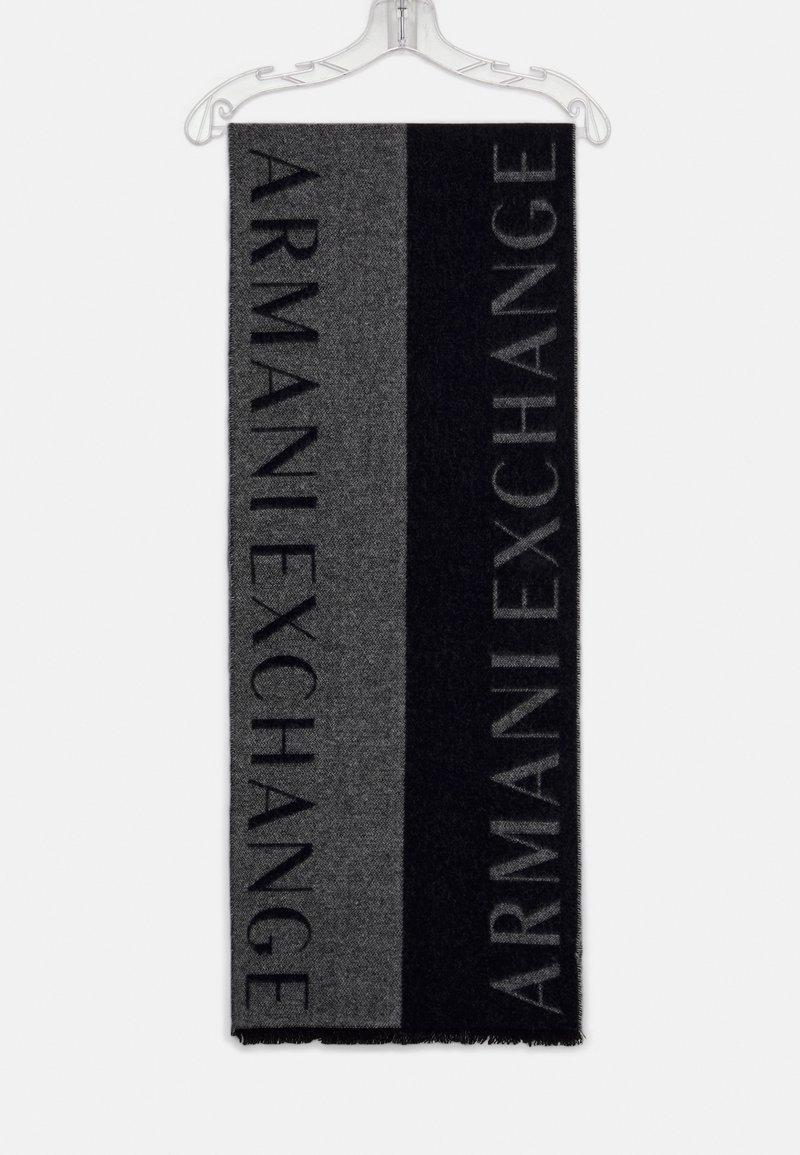 Armani Exchange SCARF UNISEX - Marama - grigio melange/blue/crno ...