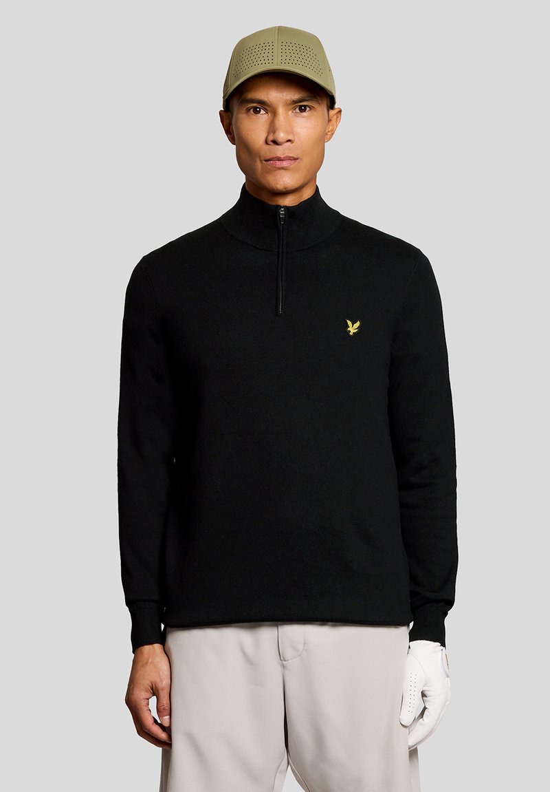 Lyle & Scott MID GOLF QUARTER ZIP - Pullover - z jet black/noir - ZALANDO