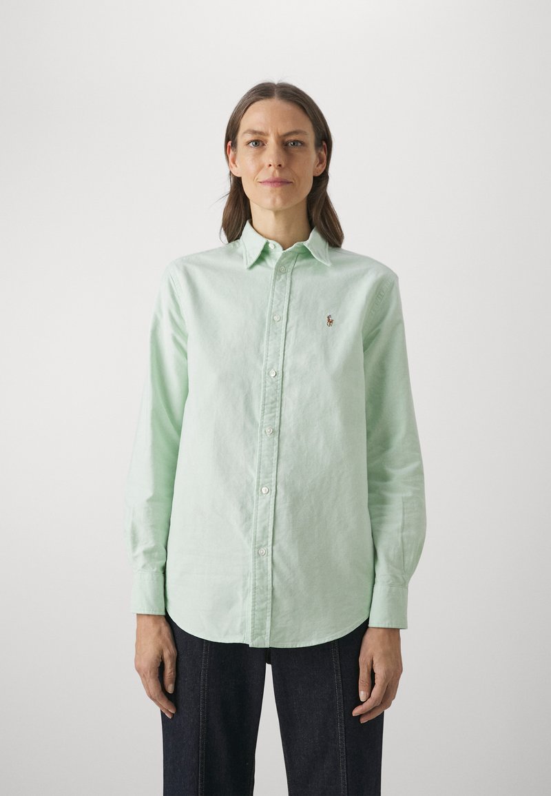 Polo Ralph Lauren LONG SLEEVE BUTTON FRONT - Button-down blouse - lime ...