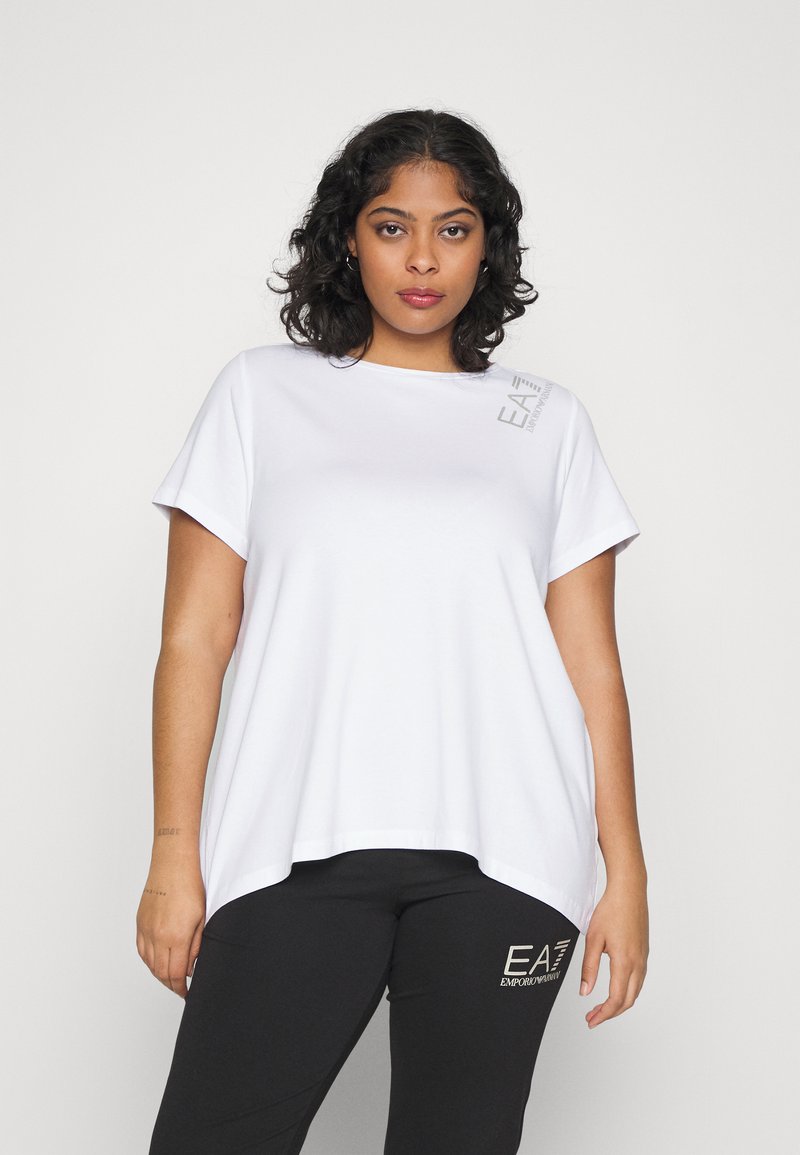 EA7 Emporio Armani Camiseta estampada - white/gold/blanco - Zalando.es