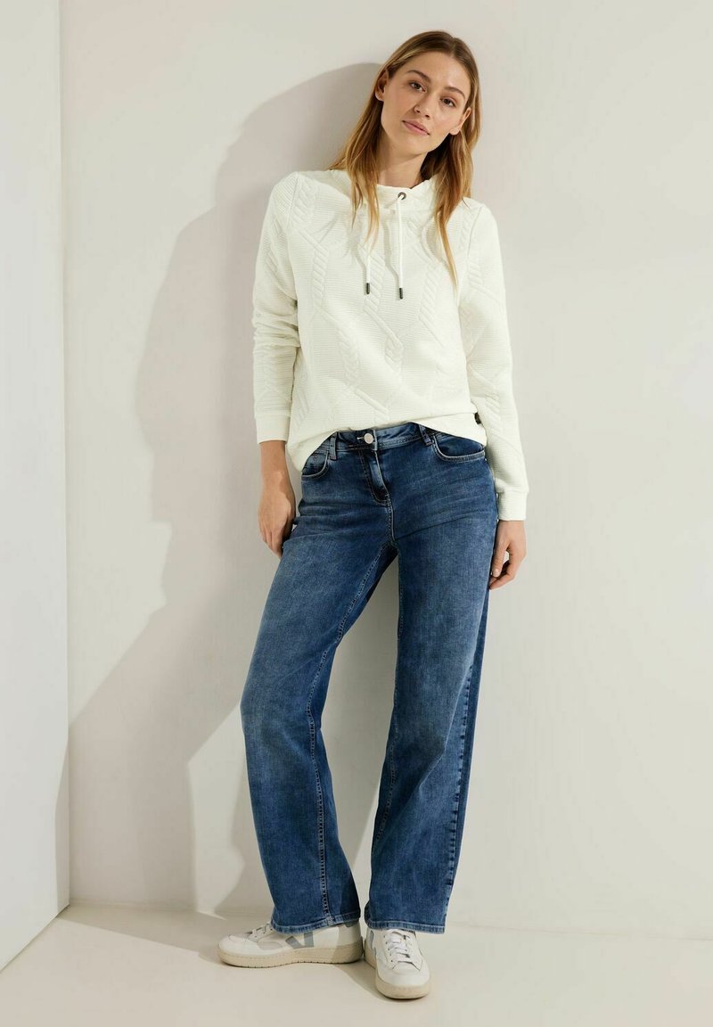 Cecil MIT STEHKRAGEN - Strickpullover - weiß/offwhite - Zalando.ch