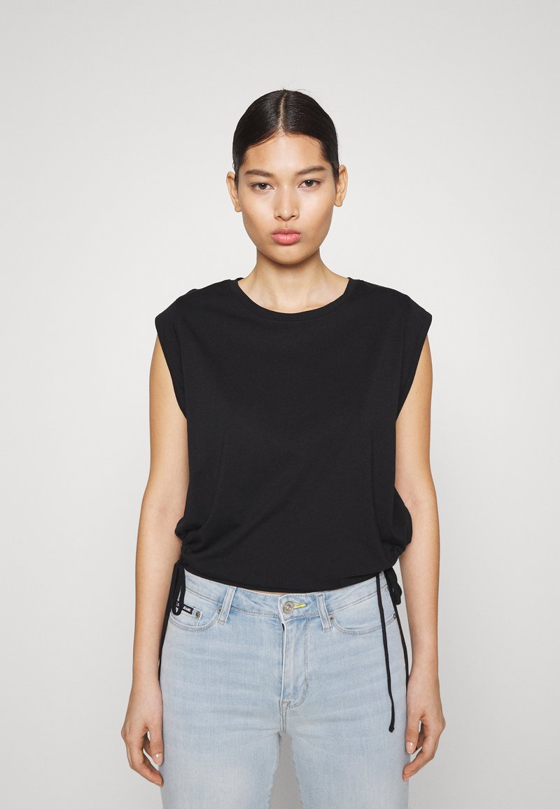 DKNY SIDE CUT T SHIRT - T-shirts basic - black/sort - Zalando.dk