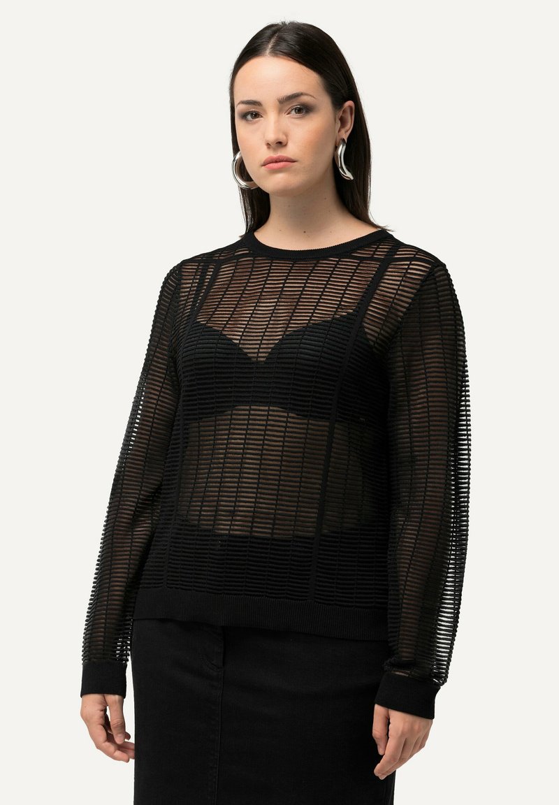 Ulla Popken Strickpullover - black/schwarz - Zalando.at