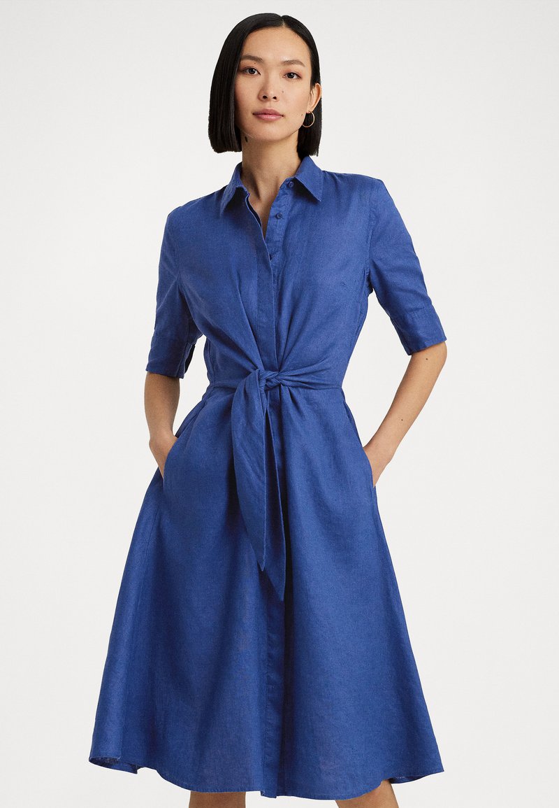 Lauren Ralph Lauren WAKANA ELBOW SLEEVE DAY DRESS - Skjortklänning - indigo sail/blå - Zalando.se