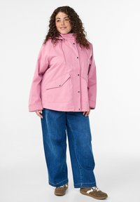 Zizzi Short coat - foxglove/mottled light pink - Zalando