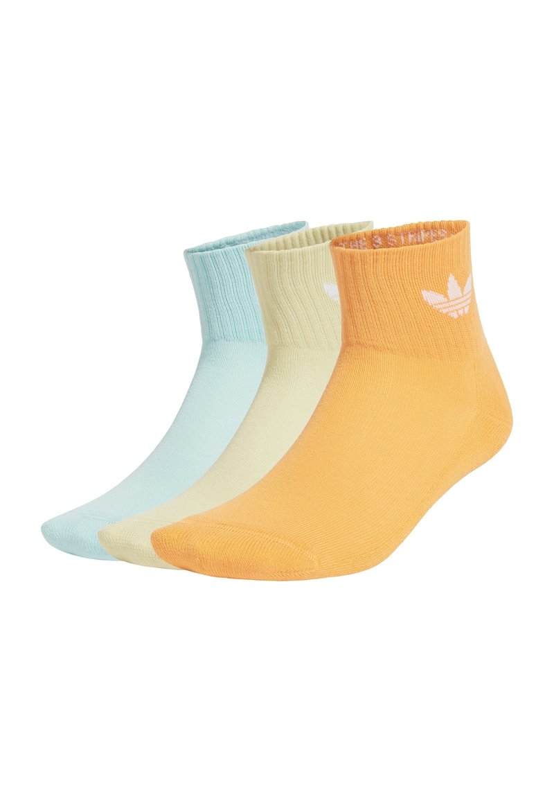 adidas Originals 1/4 3PACK - Socks - real gold powder yellow semi flash ...