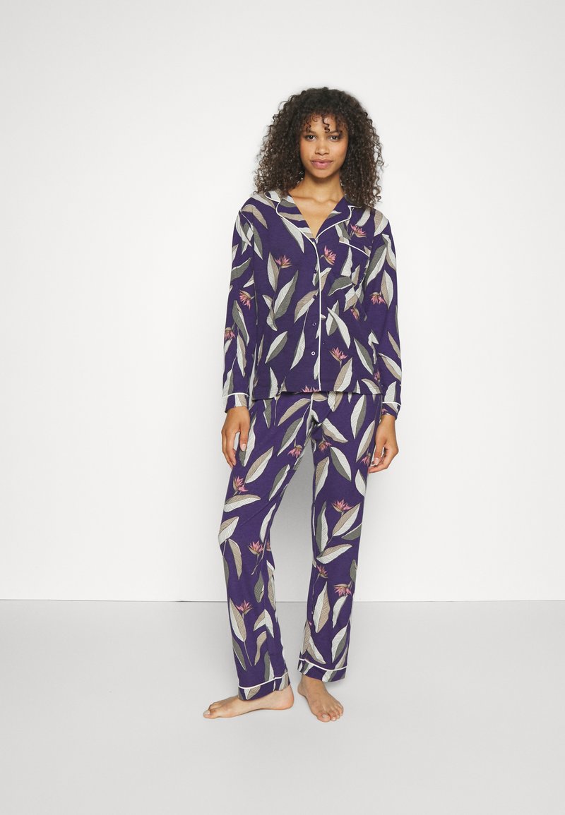 LASCANA LAS LEAF CLASSIC - Pyjamas - purple/green/purple - Zalando.ie