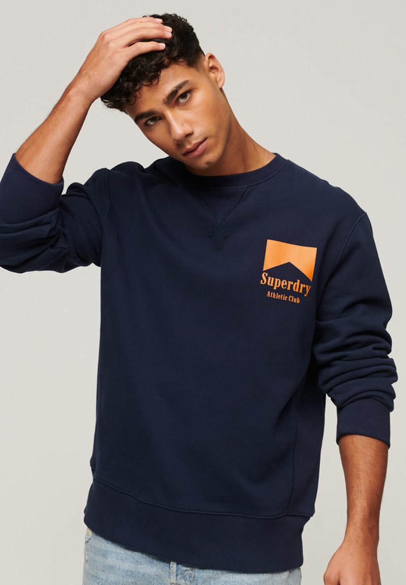 Superdry CODE ATHLETIC CLUB CREW - Sweatshirt - rich navy/blau - Zalando.de