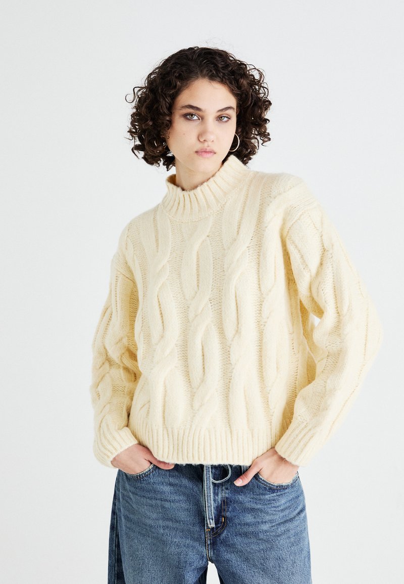 Levi's® ISABEL CABLE - Jumper - white swan/beige - Zalando