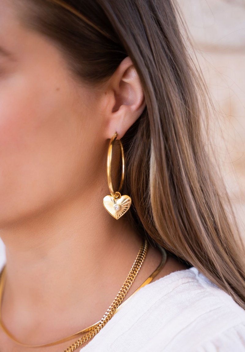 My Jewellery WITH LUCKY IN LOVE - Ohrringe - gold coloured/goldfarben ...