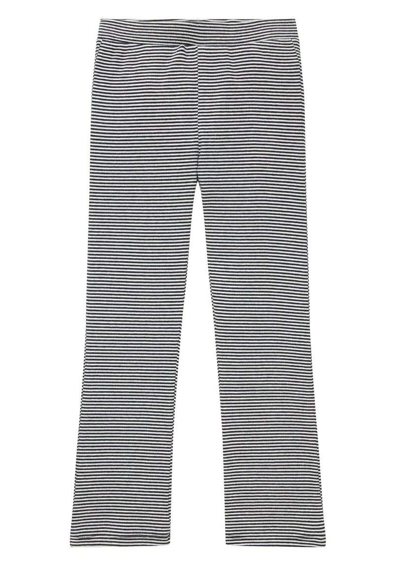 TOM TAILOR AUSGESTELLTE - Stoffhose - wool white dark blue stripe/weiß ...