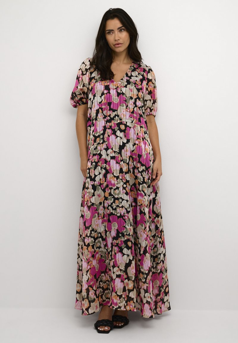 Kaffe KAALINA - Maxikleid - pink melon blurry flower/pink - Zalando.de