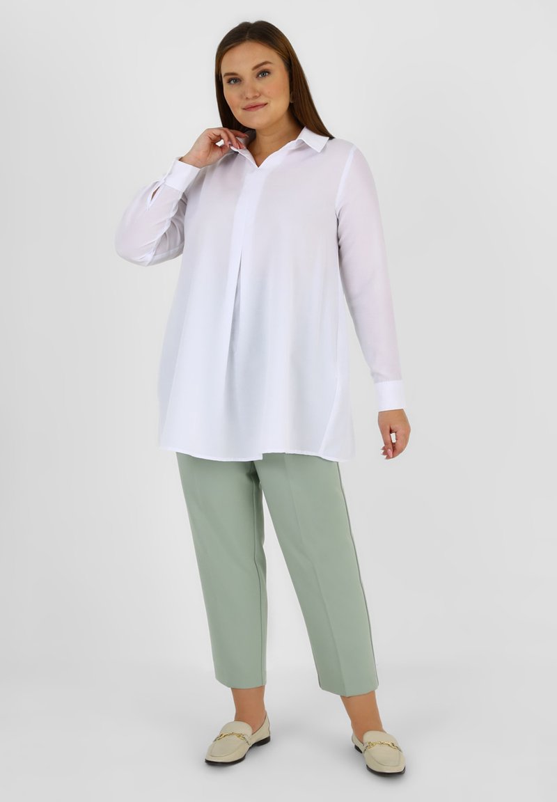 Modanisa POINT COLLAR-PLUS SIZE ALIA - Blouse - stone - ZALANDO.FR