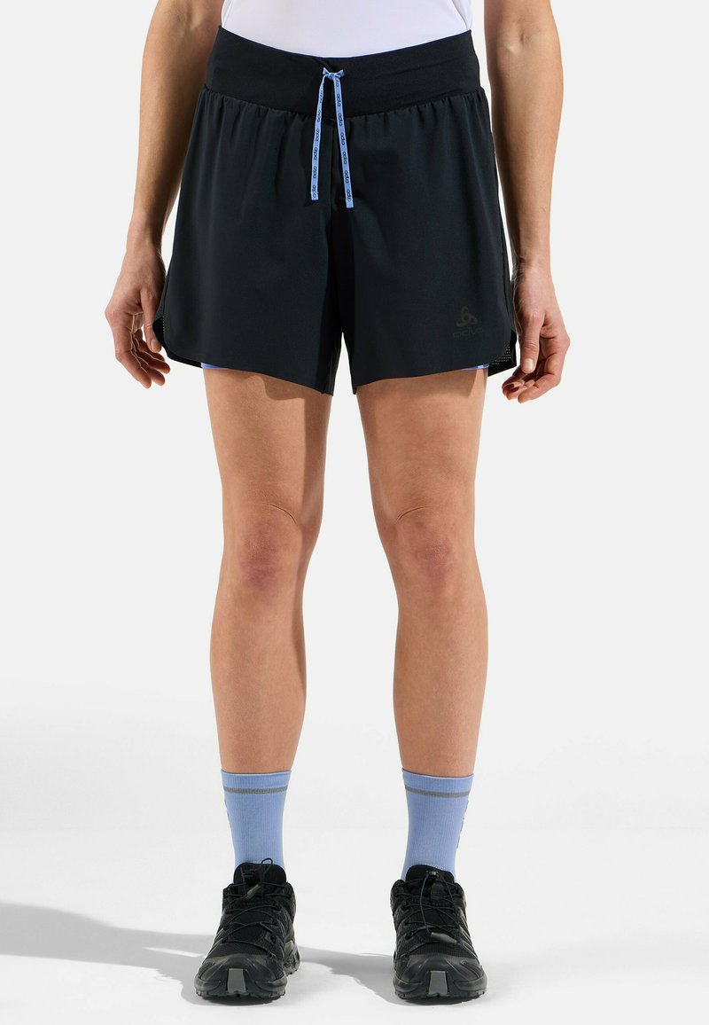 ODLO 2-IN-1 TRAIL - Sports shorts - black persian jewel/black - Zalando