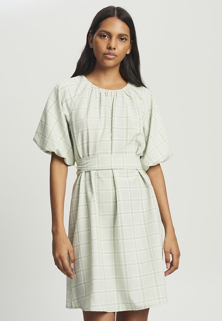 WILLA BRANCH - Day dress - sage check/green - Zalando.ie