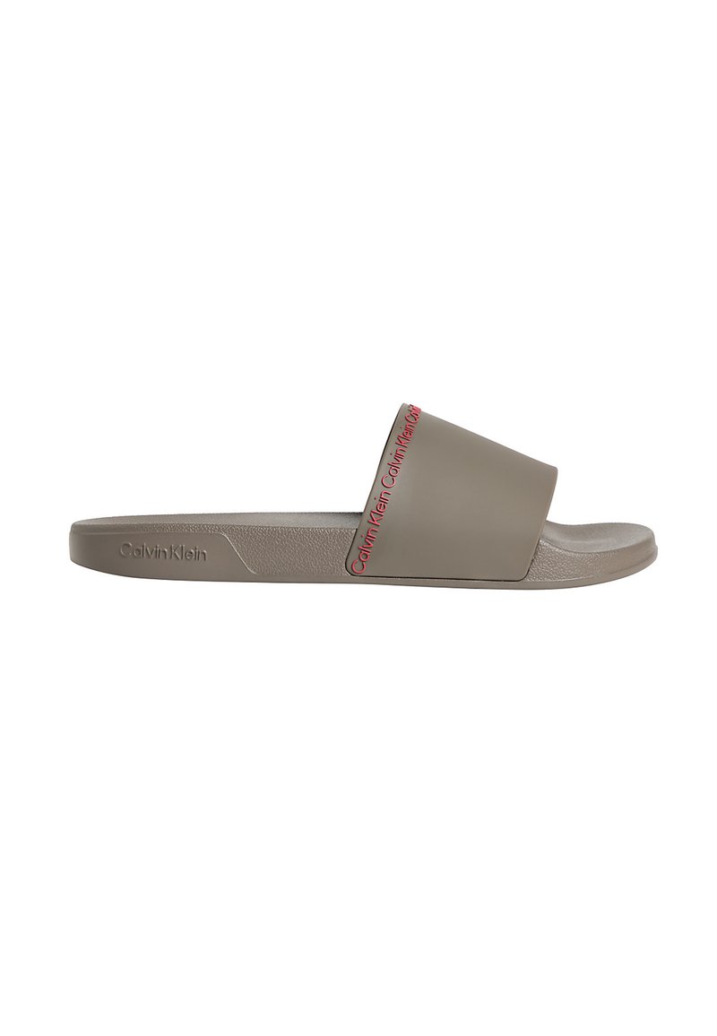 Calvin Klein NEMO - CONTOURED LOGO - Chanclas de baño - morel punch ...
