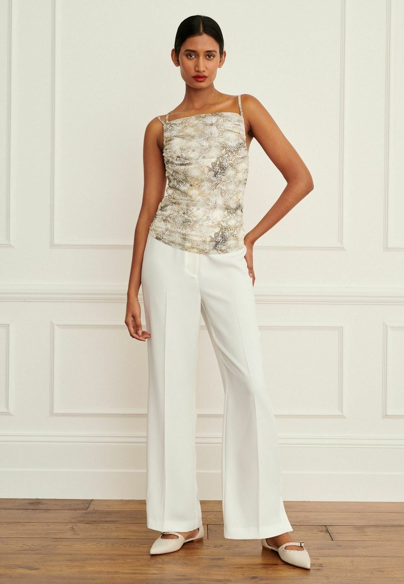 Next MESH DRAPED RUCHED CAMI TOP - Top - snake print/beige - Zalando.de