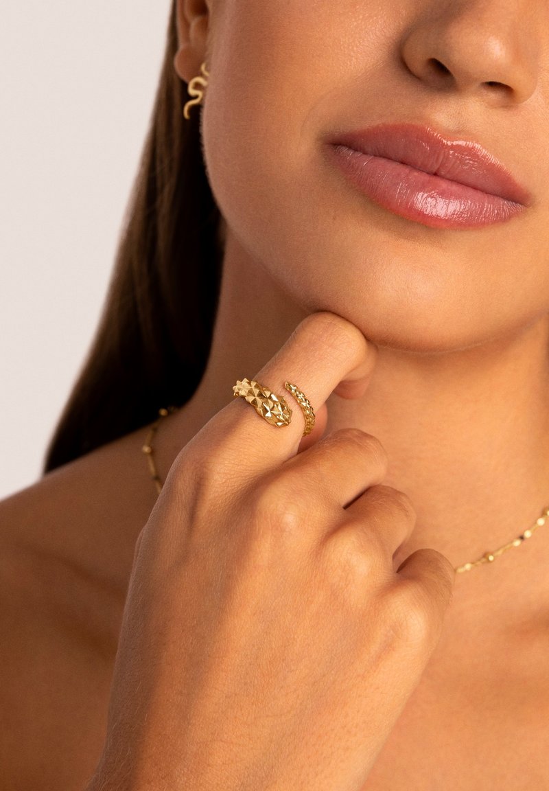 Singularu PYRAMID SNAKE - Ring - gold/gold-coloured - Zalando
