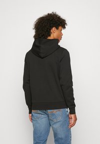 Calvin Klein MICRO LOGO REPREVE HOODIE JACKET - Felpa con zip - black ...