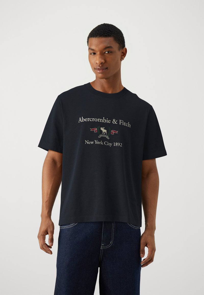 Abercrombie & Fitch T-shirt z nadrukiem/granatowy - Zalando.pl