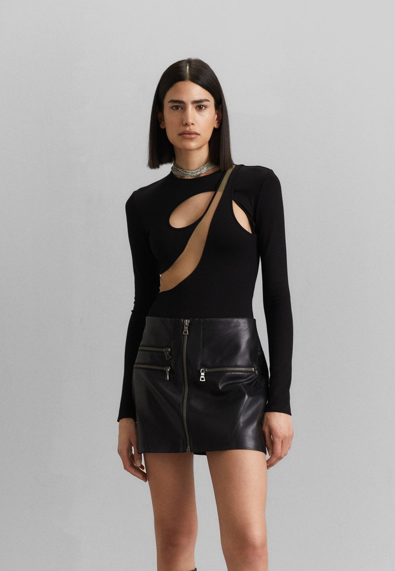 David Koma CHEST CUTOUT NET INSERT OVERLAYER BODYSUIT - Langarmshirt ...