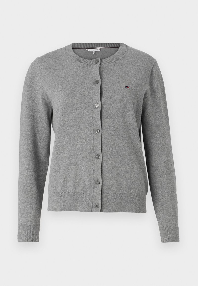 Tommy Hilfiger Strickjacke - medium grey heather/grau - Zalando