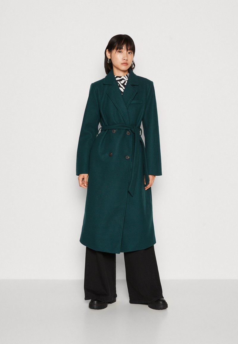 VILA VIMANO MAXI TIE BELTED COAT - Klassischer Mantel - ponderosa pine ...