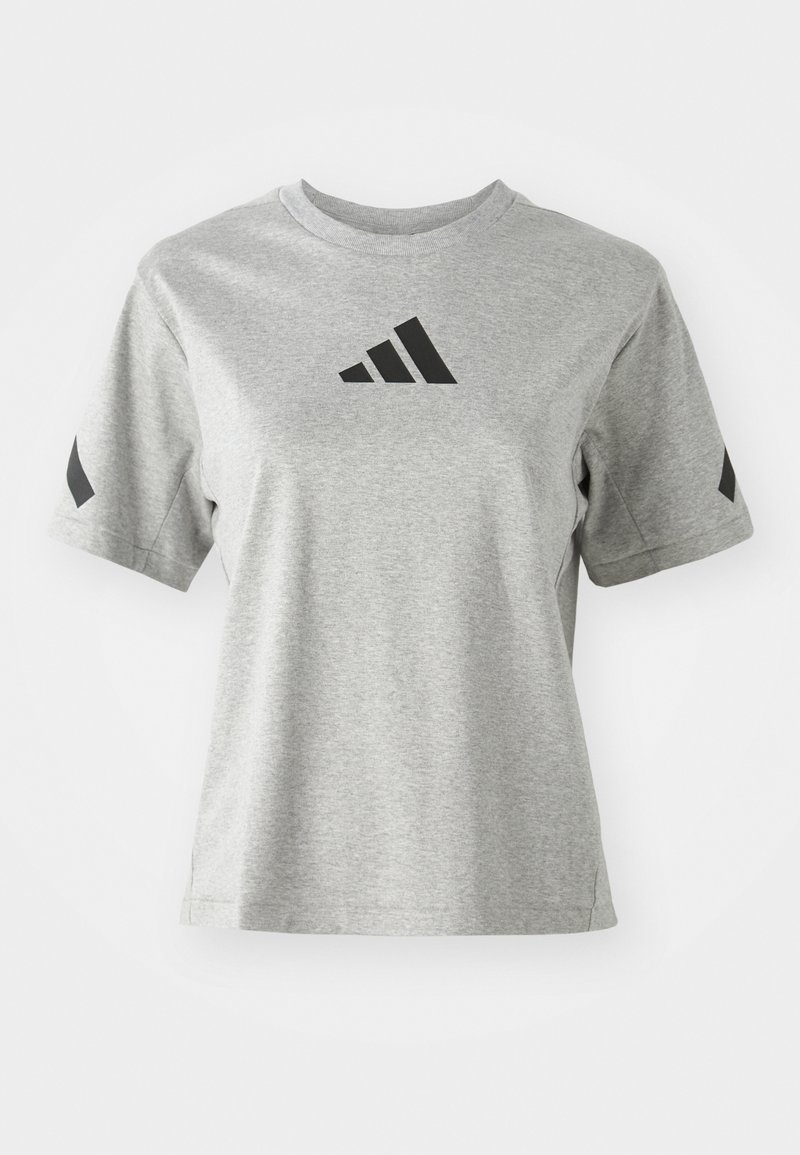 adidas Sportswear Z N E TEE - Sport T-Shirt - medium grey heather/grau ...