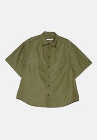 Wood Wood YUKO TECH - Chemisier - pitch dark/kaki - ZALANDO.FR