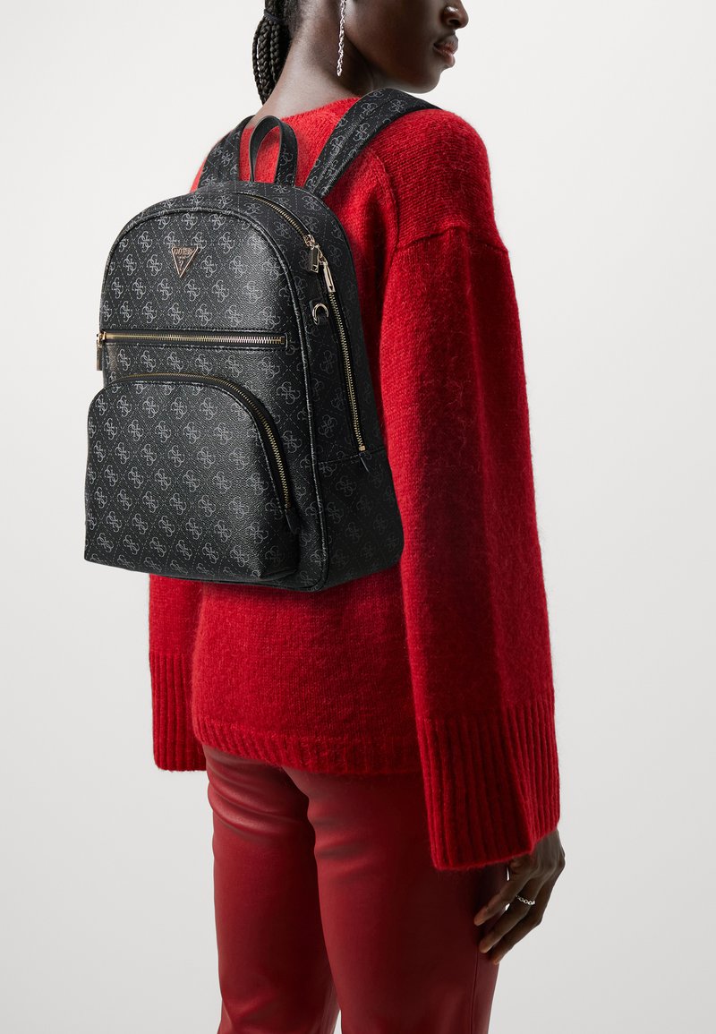 Guess POWER PLAY LARGE TECH - Batoh - dark black logo/černá - Zalando.cz