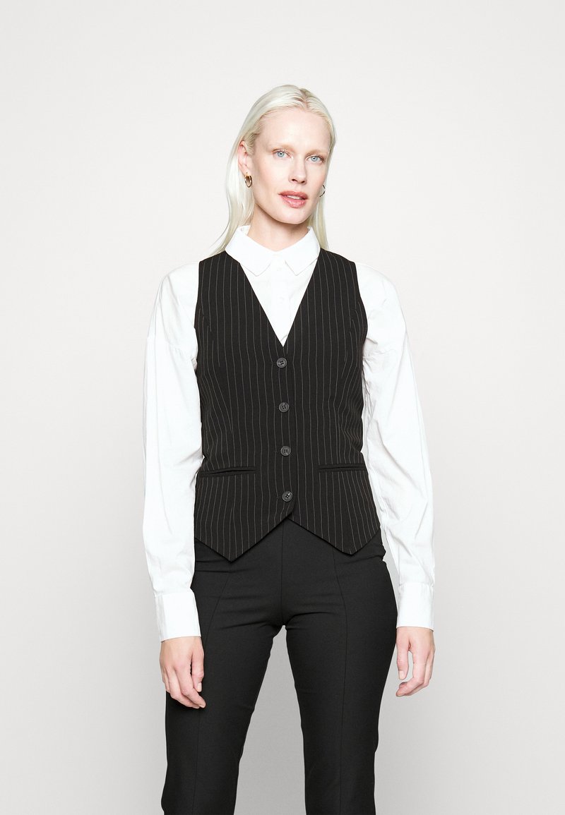 ONLY Tall ONLKIYA PINSTRIPE VEST - Chaleco - black/white/negro - Zalando.es