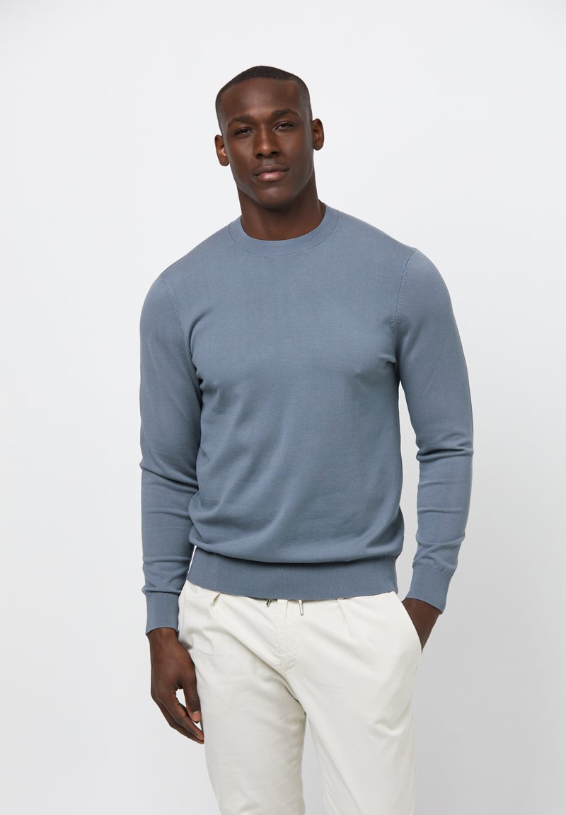 PROFUOMO LUXE BASIC - Strickpullover - blue/blau - Zalando.de
