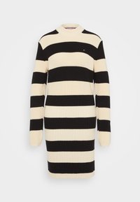 Tommy Hilfiger STITCH DRESS - Rochie tricotată - black/calico rugby ...