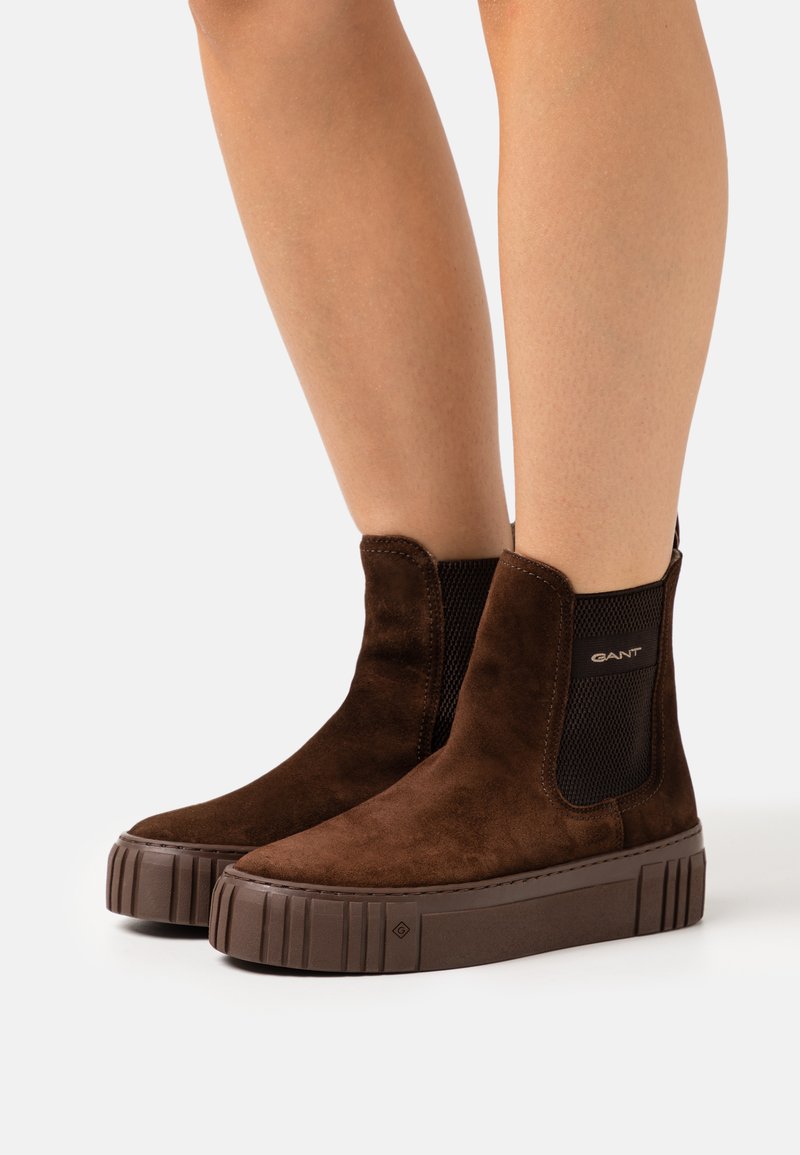 GANT SNOWMONT - Platform-nilkkurit - dark brown/tummanruskea - Zalando.fi