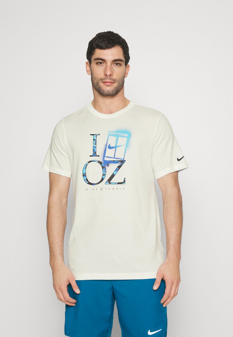 Nike Performance TEE - Triko s potiskem - sail/špinavě bílá - Zalando.cz