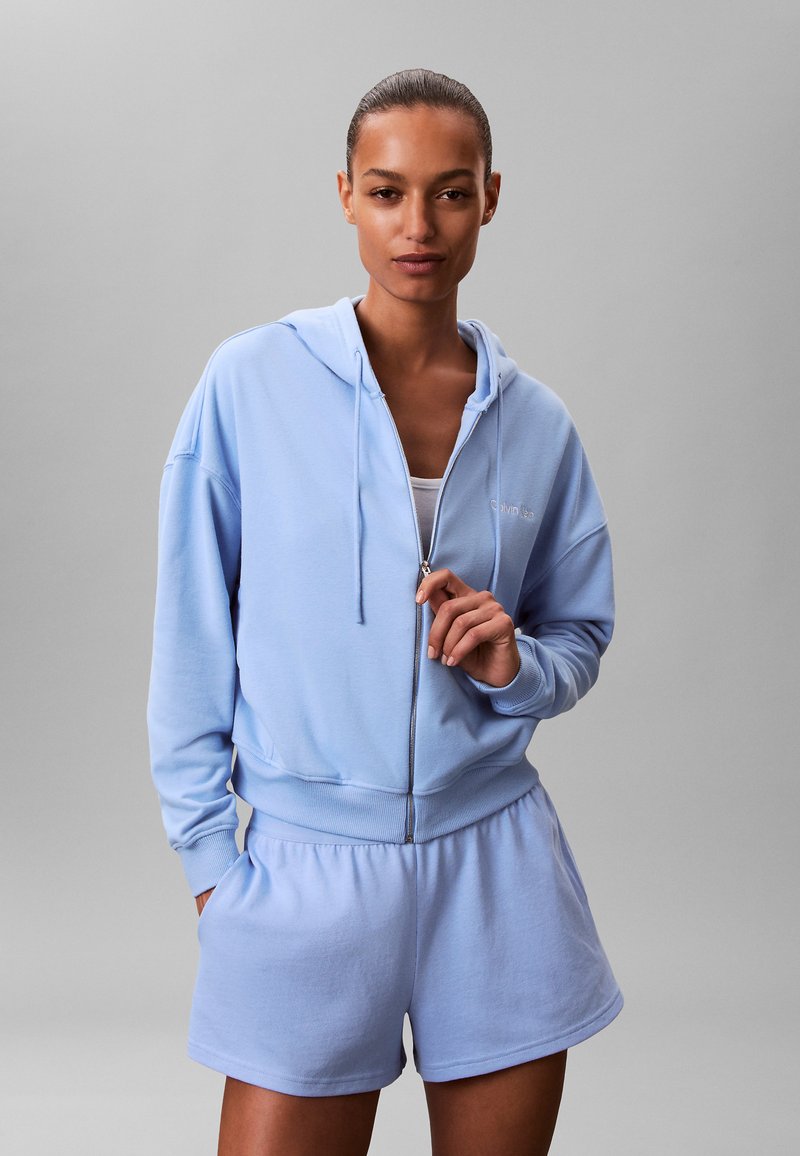 Calvin Klein BLEND ZIP LOUNGE - Sudadera con cremallera - frozen fjord ...